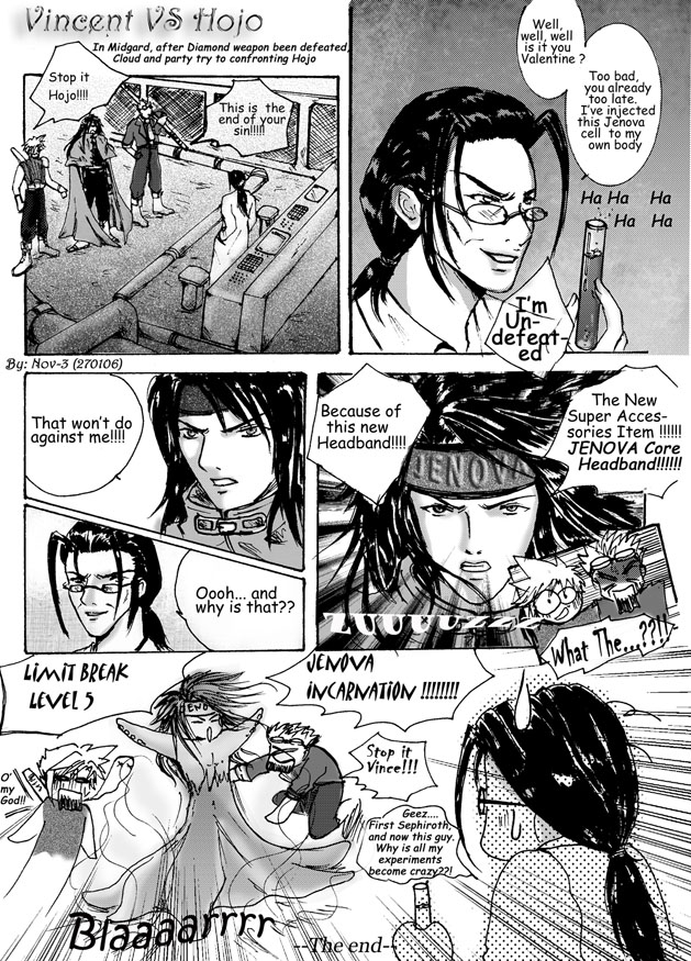 FF7 doujin: Vincent vs. Hojo by AcherontiaStyx-larva on DeviantArt