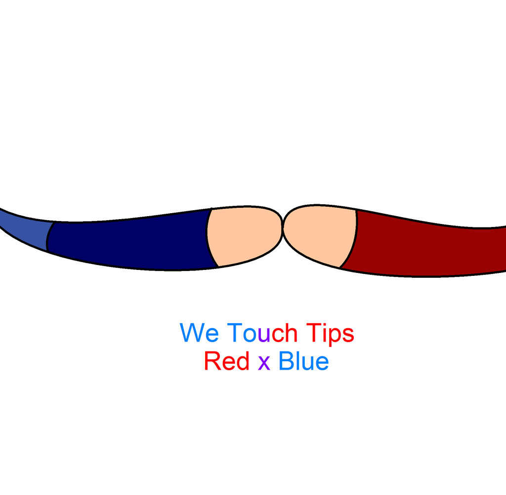 We Touch Tips Red X Blue By Sastarward25341 On Deviantart