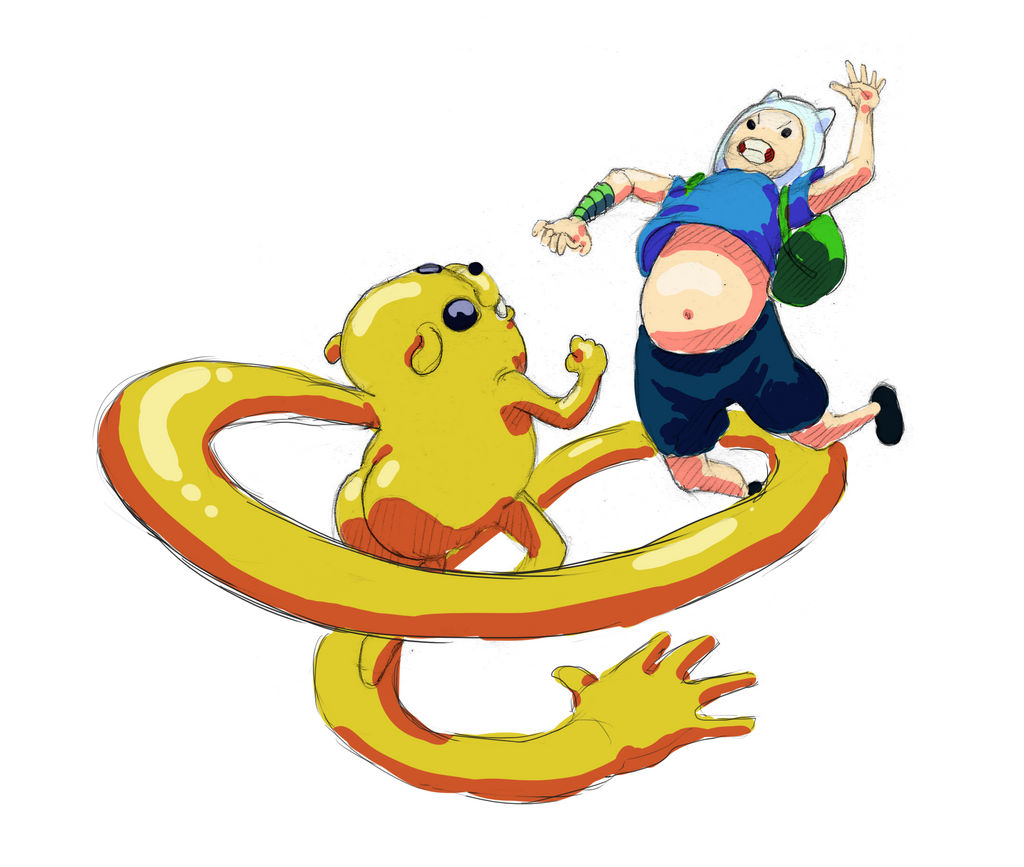 Adventure Time Finn And Jake Epic High Five By Genbaku On Deviantart