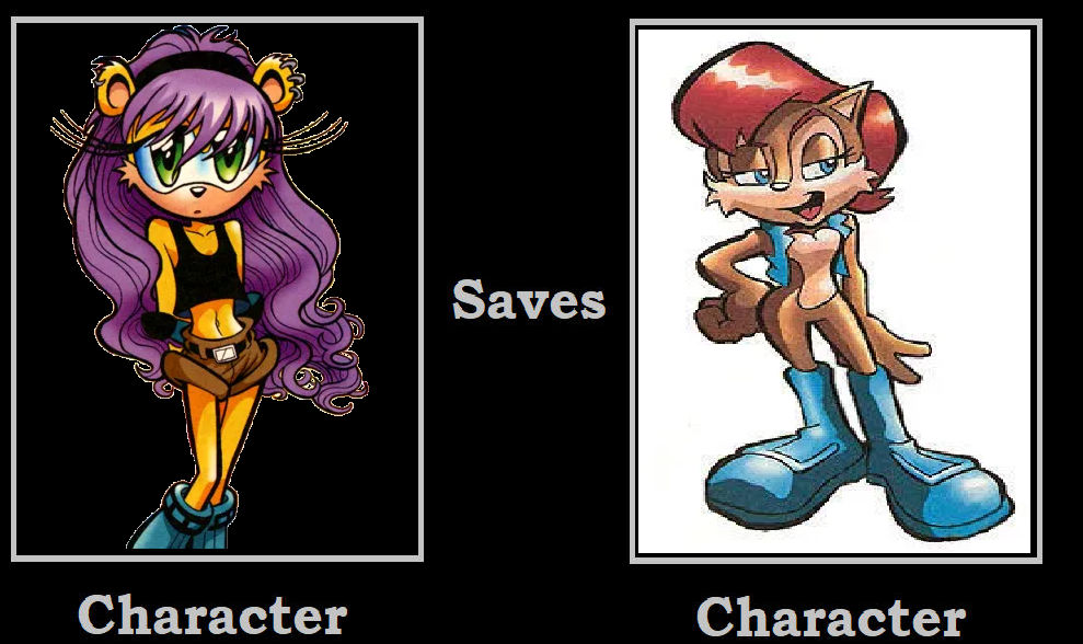 Mina Mongoose Saves Princess Sally Acorn By Jussonic On Deviantart