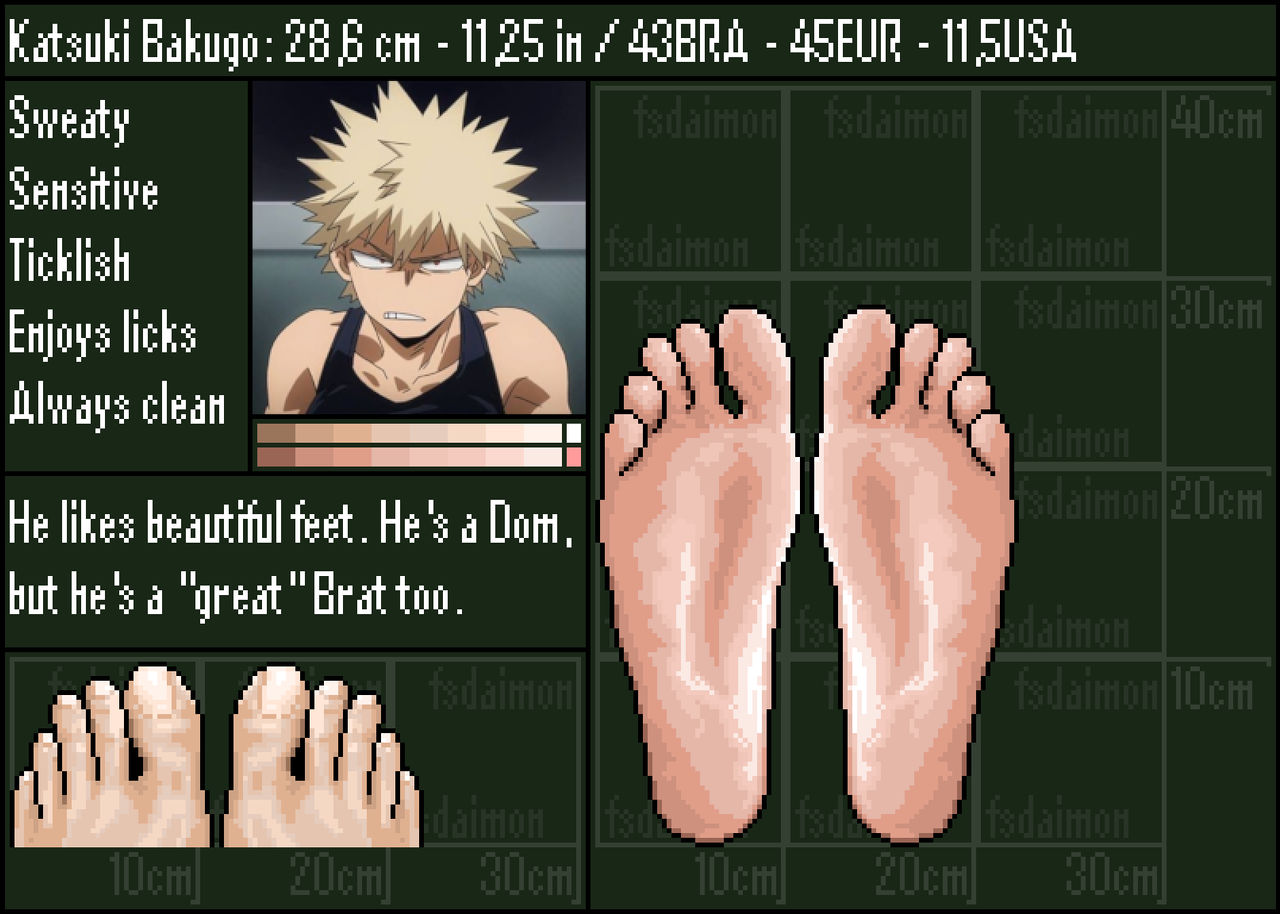 Mha Feet Chart Katsuki Bakugo By Fsdim On Deviantart