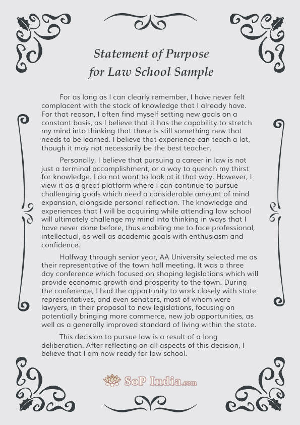 Statement Of Purpose For Law School Sample By SoPSamplesIndia On DeviantArt statement-of-purpose-for-law-school-sample-by-sopsamplesindia-on-deviantart