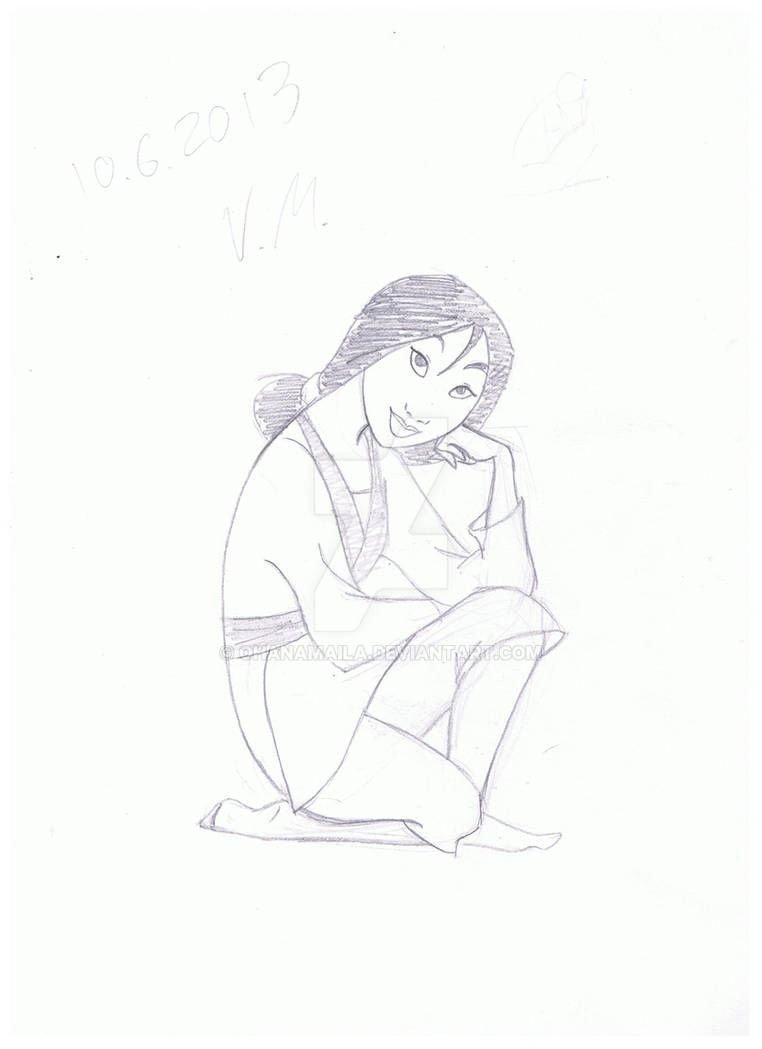 Sketch Mulan by Ohanamaila on DeviantArt Sketch Mulan by Ohanamaila on DeviantArt