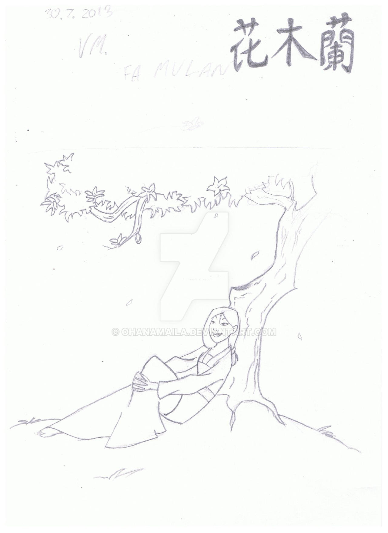 Sketch Fa Mulan by Ohanamaila on DeviantArt Sketch Fa Mulan by Ohanamaila on DeviantArt