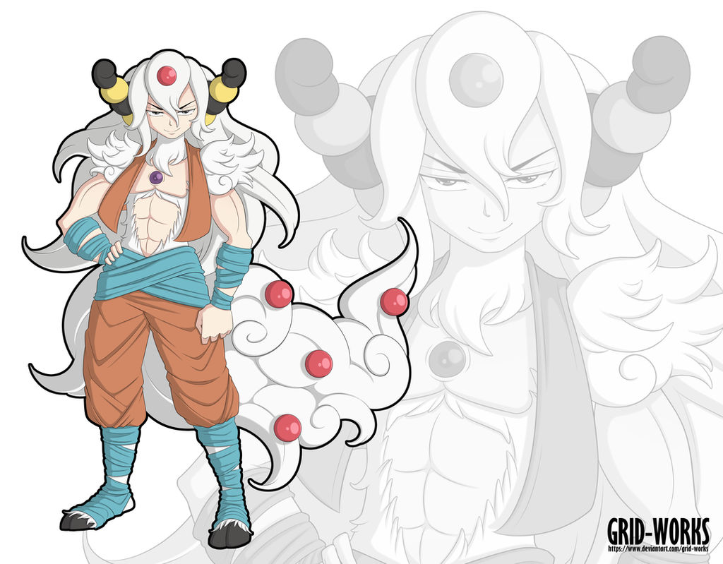Comm Mega Ampharos Gijinka By Grid Works On Deviantart