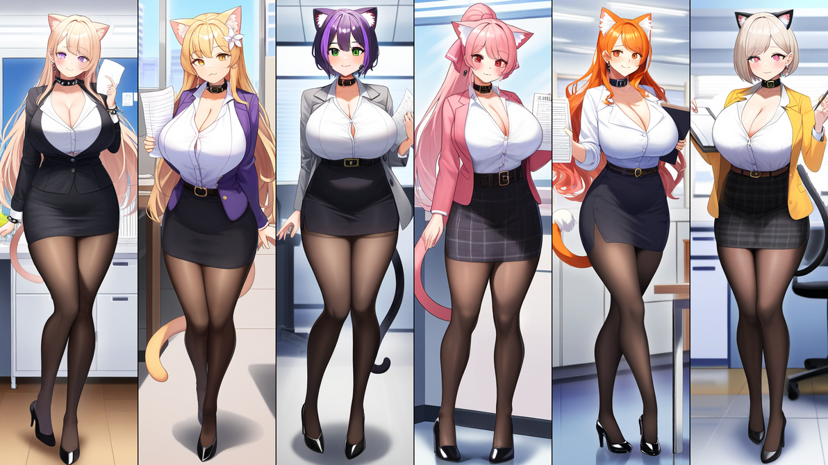 Catgirl Office Lady - Slide 1 by SleepyRena on DeviantArt Catgirl Office Lady - Slide 1 by SleepyRena on DeviantArt