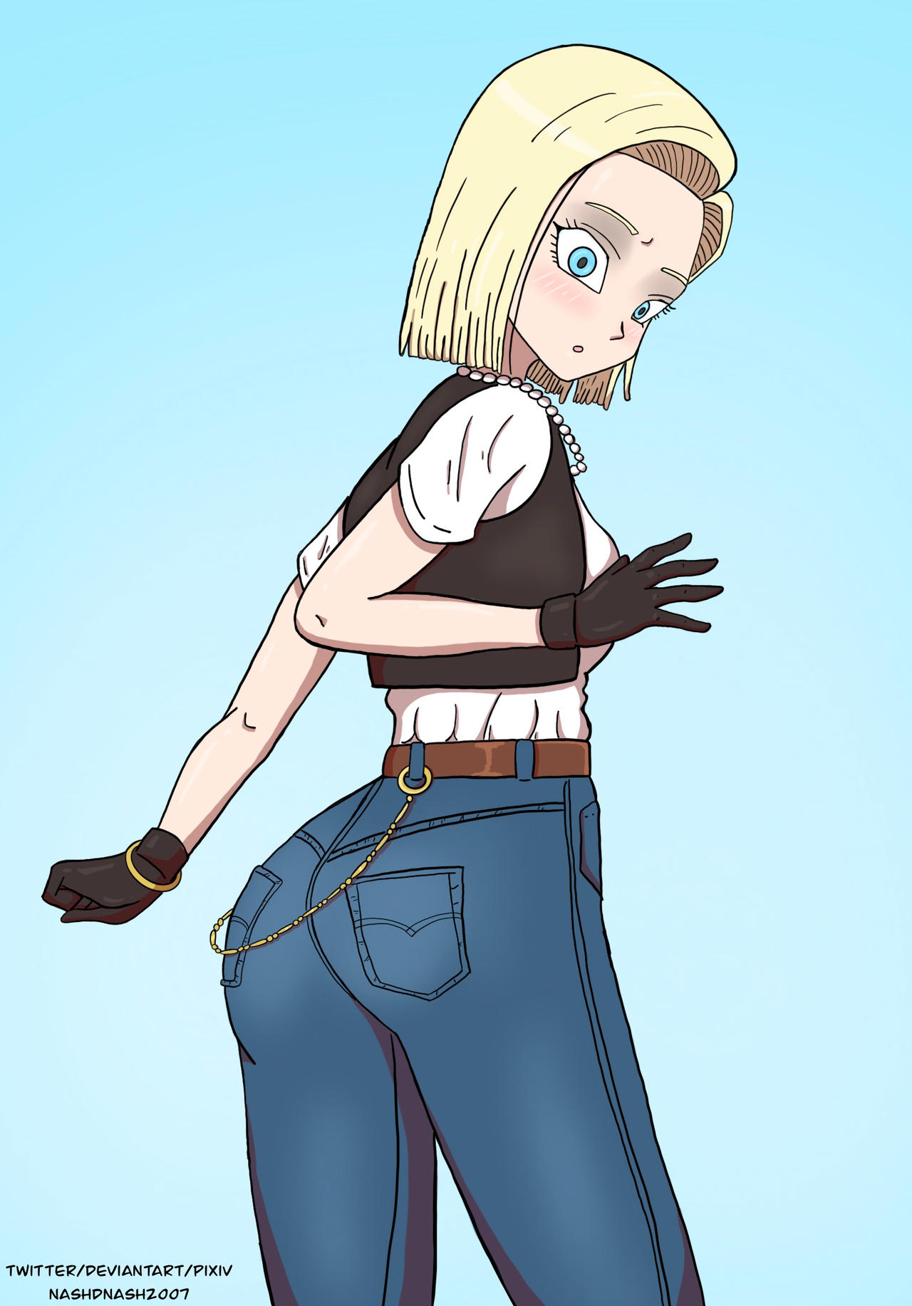 Android 18 Booty By Nashdnash2007 On Deviantart