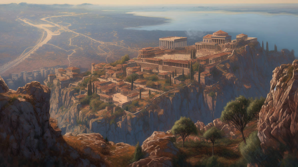 Ancient Greek city from up above 1 by MHoltsmeier on DeviantArt Ancient Greek city from up above 1 by MHoltsmeier on DeviantArt