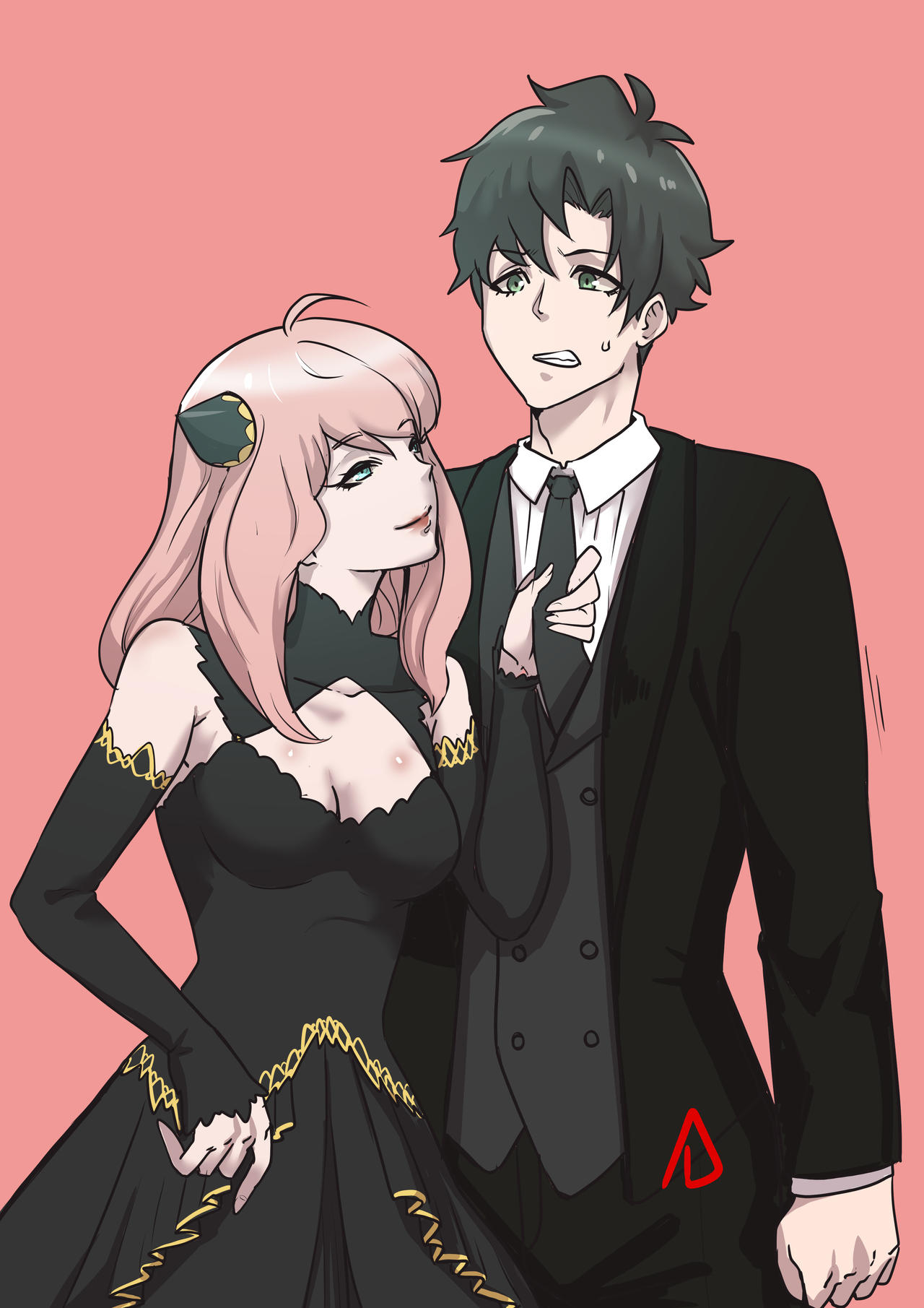 Anya And Damian By Arkalagna On Deviantart
