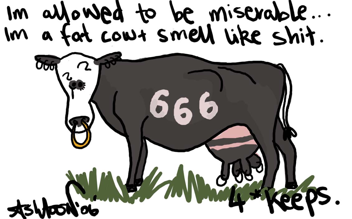 goth cow by AsHtOoN on DeviantArt