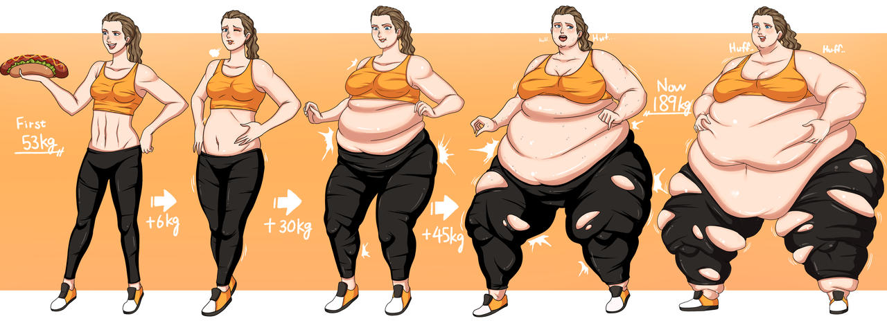 Jullys Weight Gain By Fat Virus By Samumu1129 On Deviantart