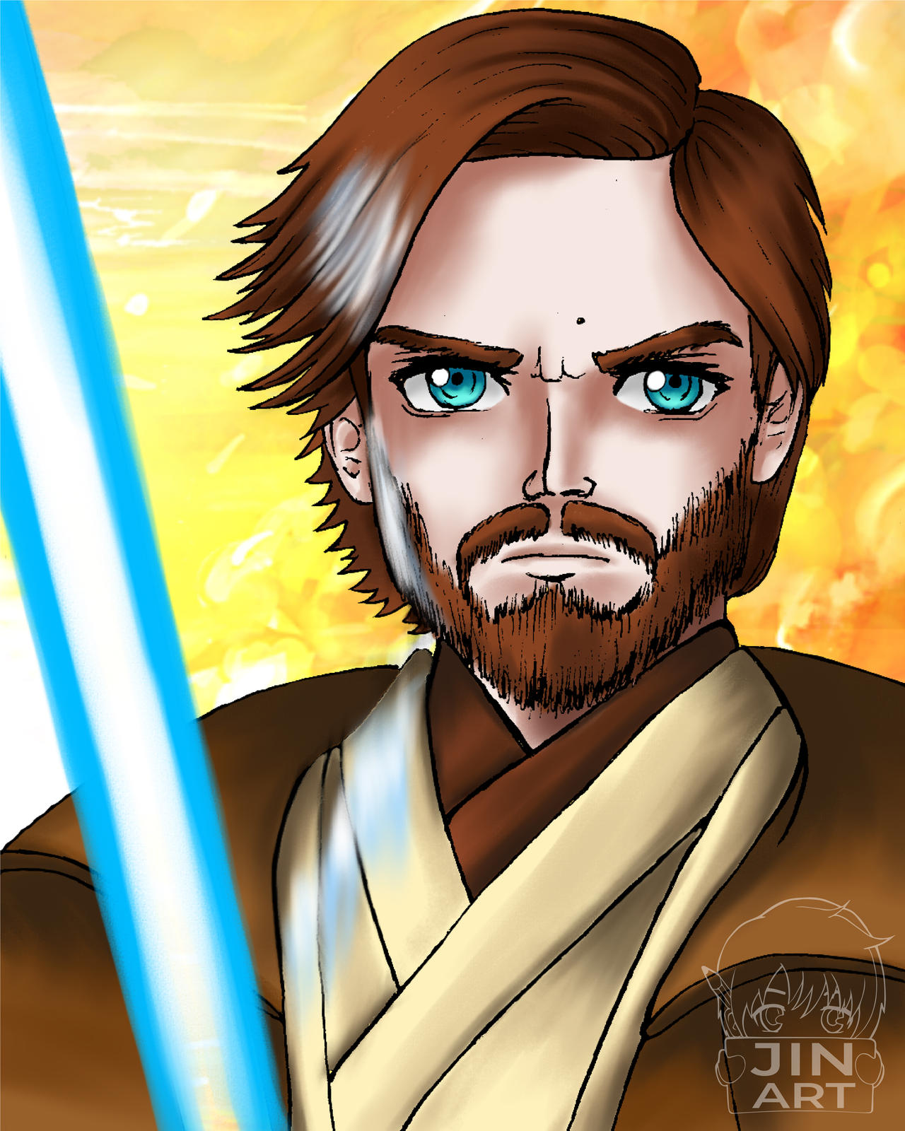 Obi Wan Kenobi Star Wars Fanart By Jinart14 On Deviantart