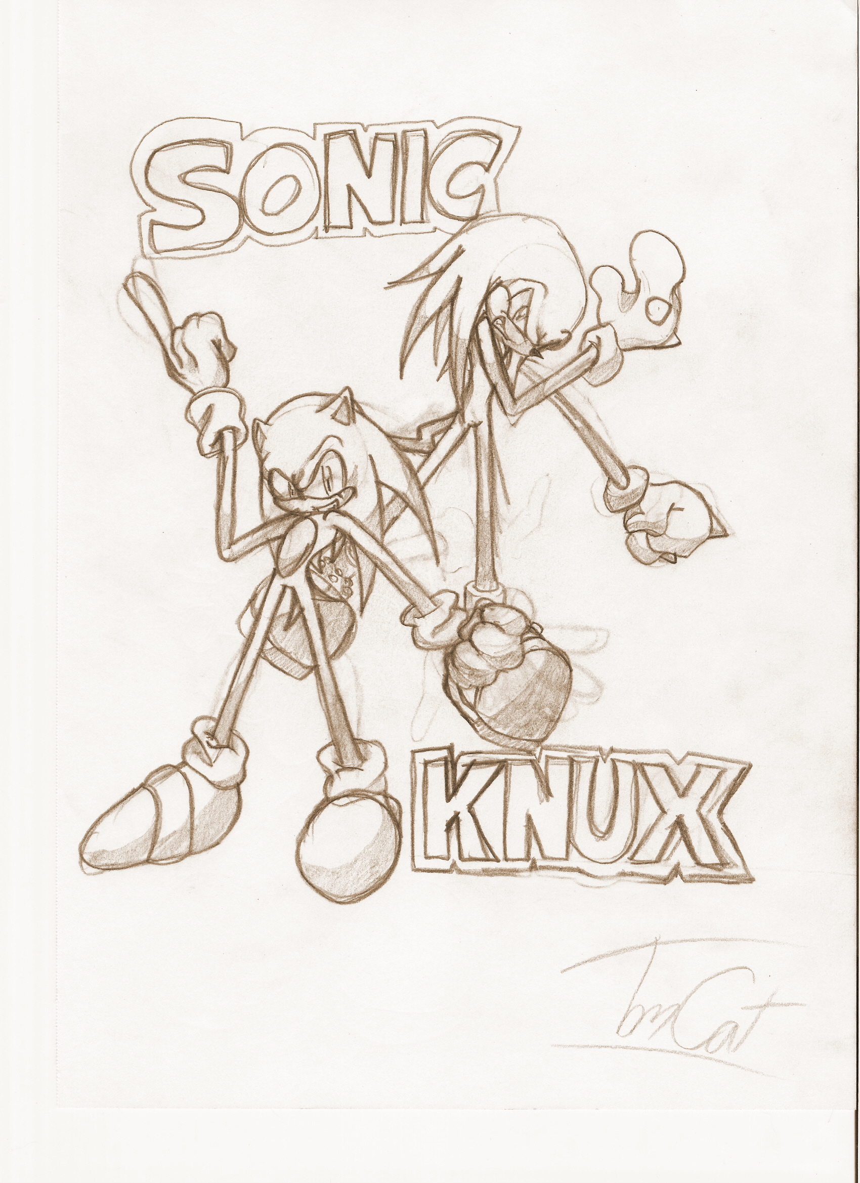 Sonic and Knux by GraveyardTomCat on DeviantArt
