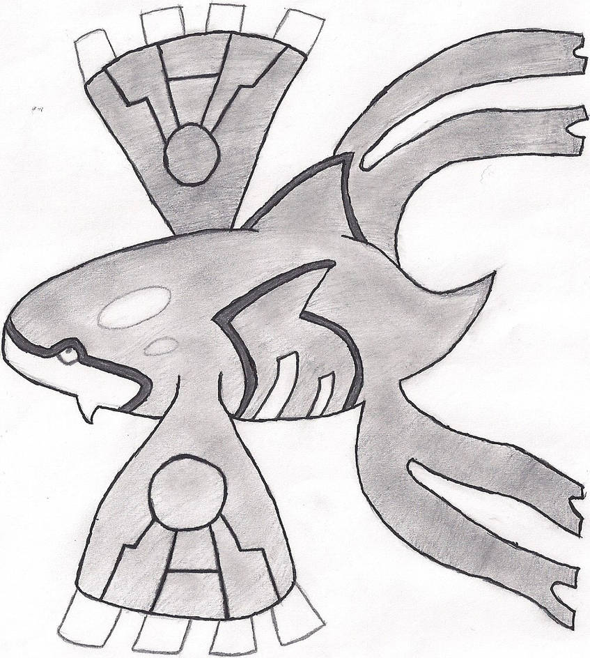 Kyogre Pencil Sketch By Rpshadow100 On Deviantart