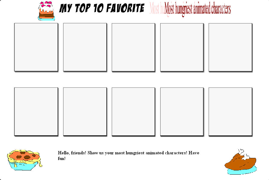 Top Ten hungriest characters meme by Austria-Man on DeviantArt Top Ten hungriest characters meme by Austria-Man on DeviantArt