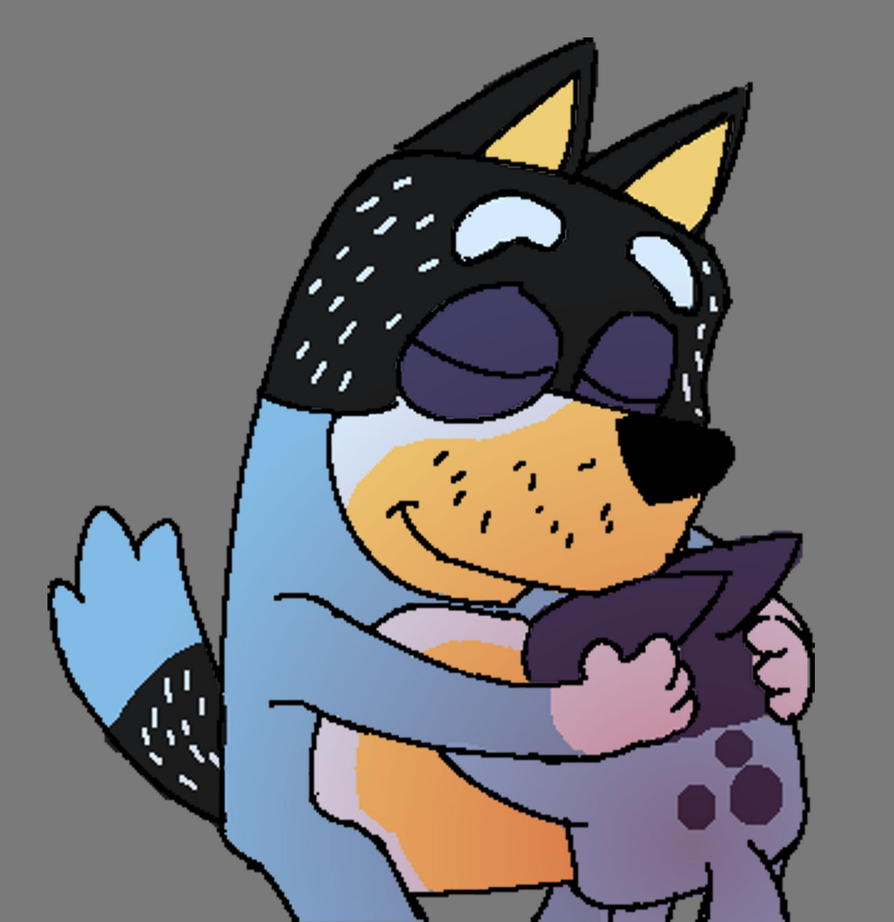 Bandit hugging Bluey by kryptothunder on DeviantArt Bandit hugging Bluey by kryptothunder on DeviantArt
