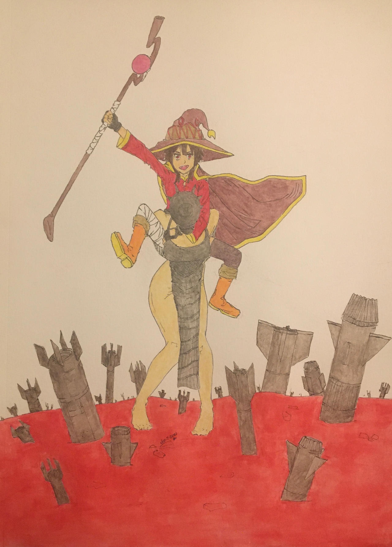Megumin X Reze (Konasuba and Chainsawman) Color by BADGERrunner777 on ... Megumin X Reze (Konasuba and Chainsawman) Color by BADGERrunner777 on ...