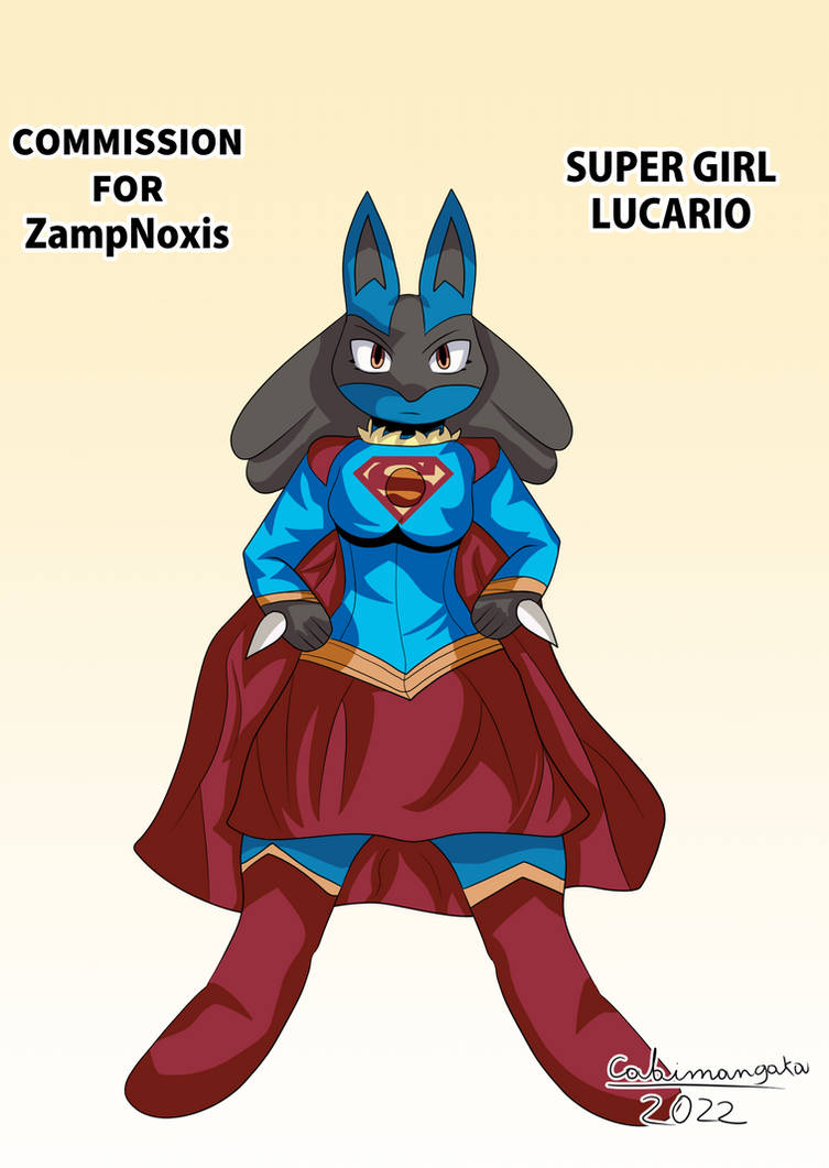 Commission For Zampnoxis Super Lucario Girl By Cabimangaka On Deviantart