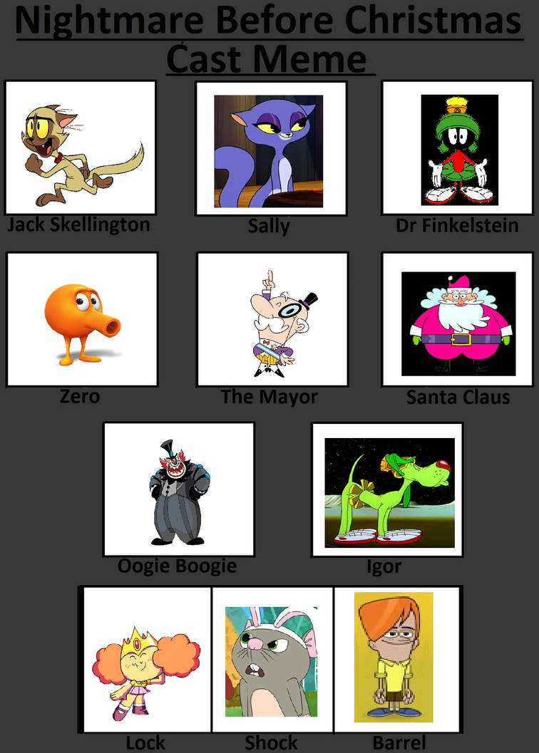 My Nightmare Before Christmas Cast Meme By Casandrap2004 On DeviantArt my-nightmare-before-christmas-cast-meme-by-casandrap2004-on-deviantart