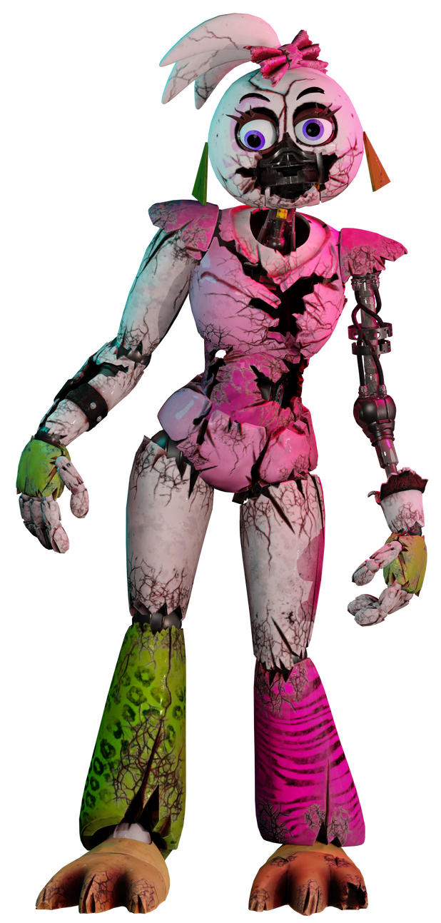 Fnaf Sb Shattered Chica Full Body By Enderziom2004 On Deviantart