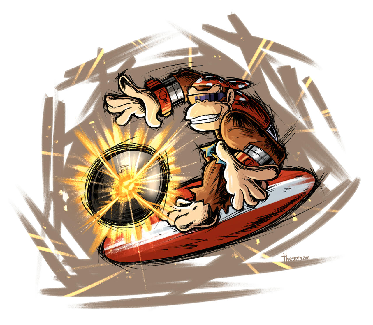 Funky Kong Charged! by thegreyzen on DeviantArt Funky Kong Charged! by thegreyzen on DeviantArt
