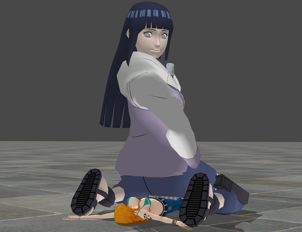 Giantess Hinata Sits On Nami By Sporemanjake On Deviantart