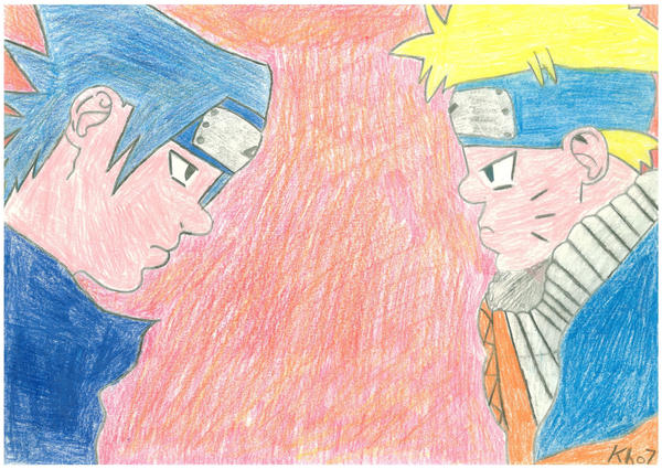 Sasuke and Naruto_Face Off by copyanimationmaster1 on DeviantArt