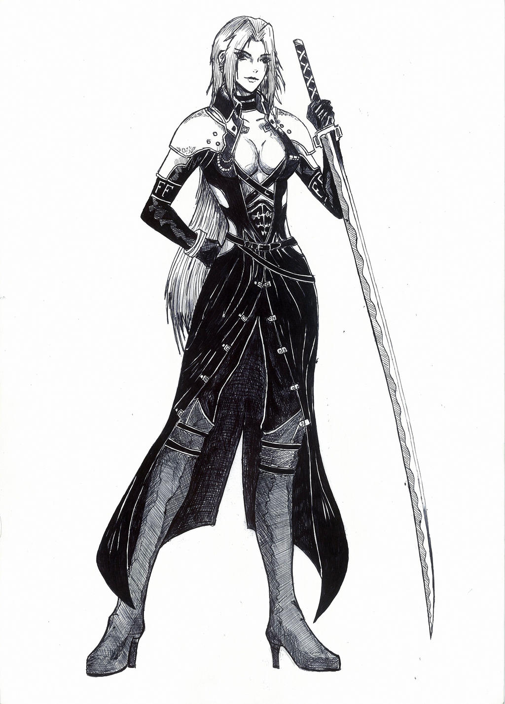 Female Sephiroth By Chaos Rain On Deviantart