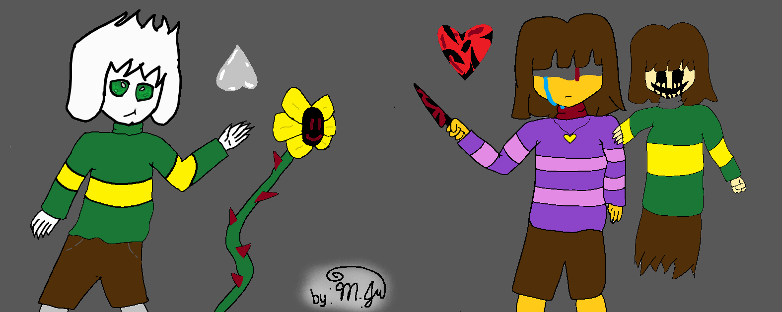 Flowey Vs Frisk By Michaelundertale24 On Deviantart