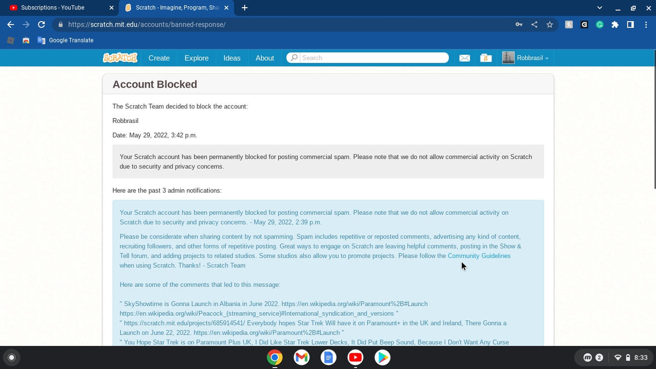 My Old Scratch Account Got Blocked Permanently By Robertbrasil On