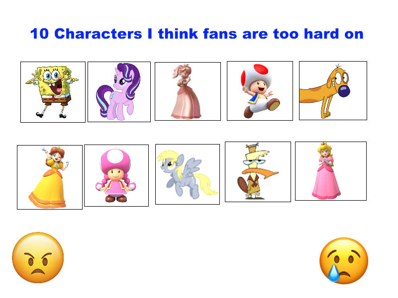 My Top 10 Characters I Think Fans Are Too Hard On By Media1997 On my-top-10-characters-i-think-fans-are-too-hard-on-by-media1997-on