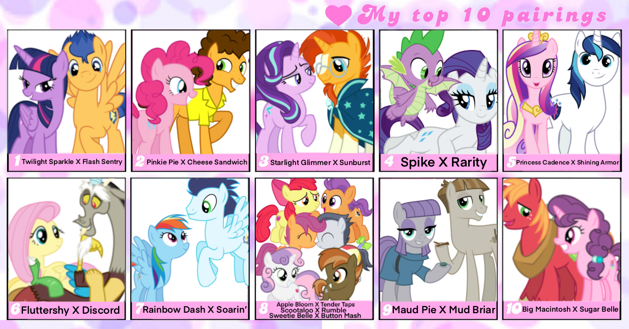 My Top Ten Favourite Mlp Couples By Media1997 On Deviantart
