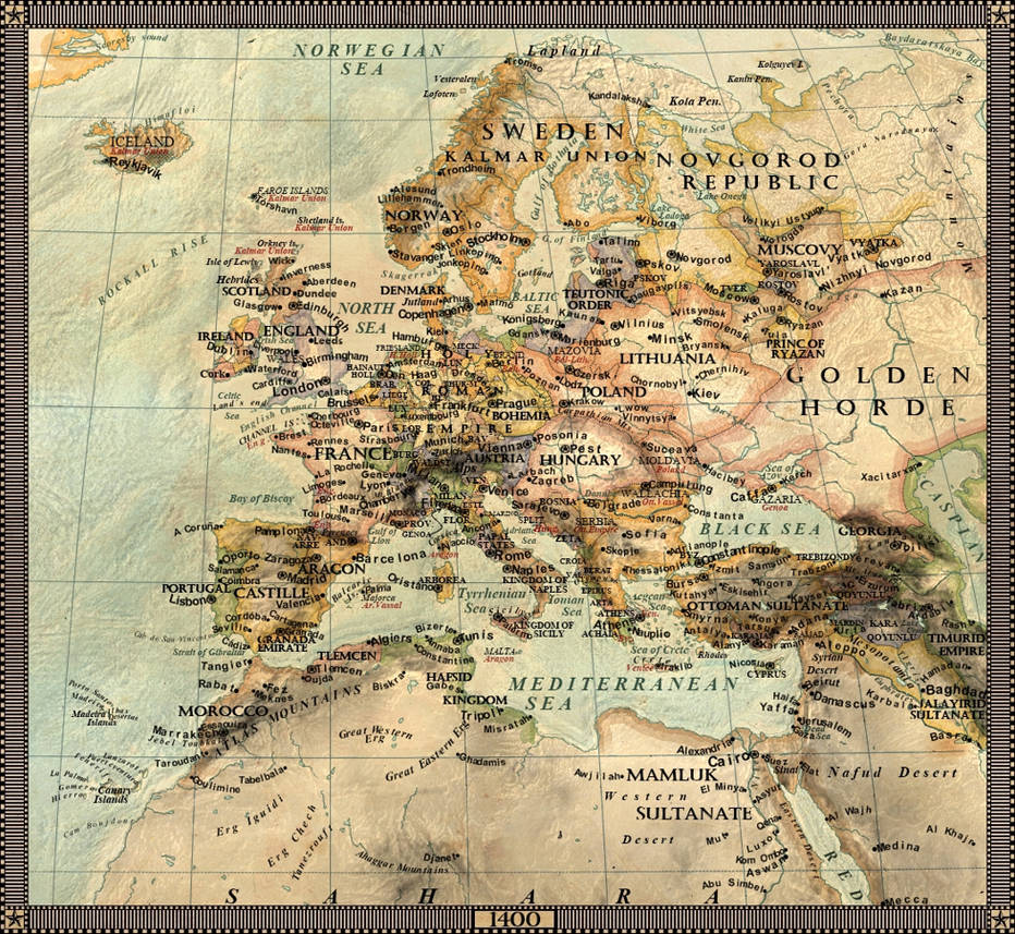 Europe In 1400 By JaySimons On DeviantArt europe-in-1400-by-jaysimons-on-deviantart