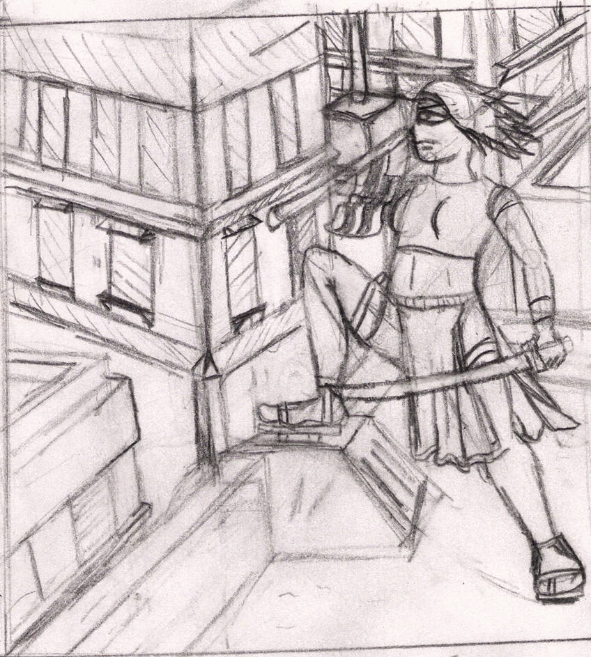Ninja Girl Sketch By Darkone10 On Deviantart