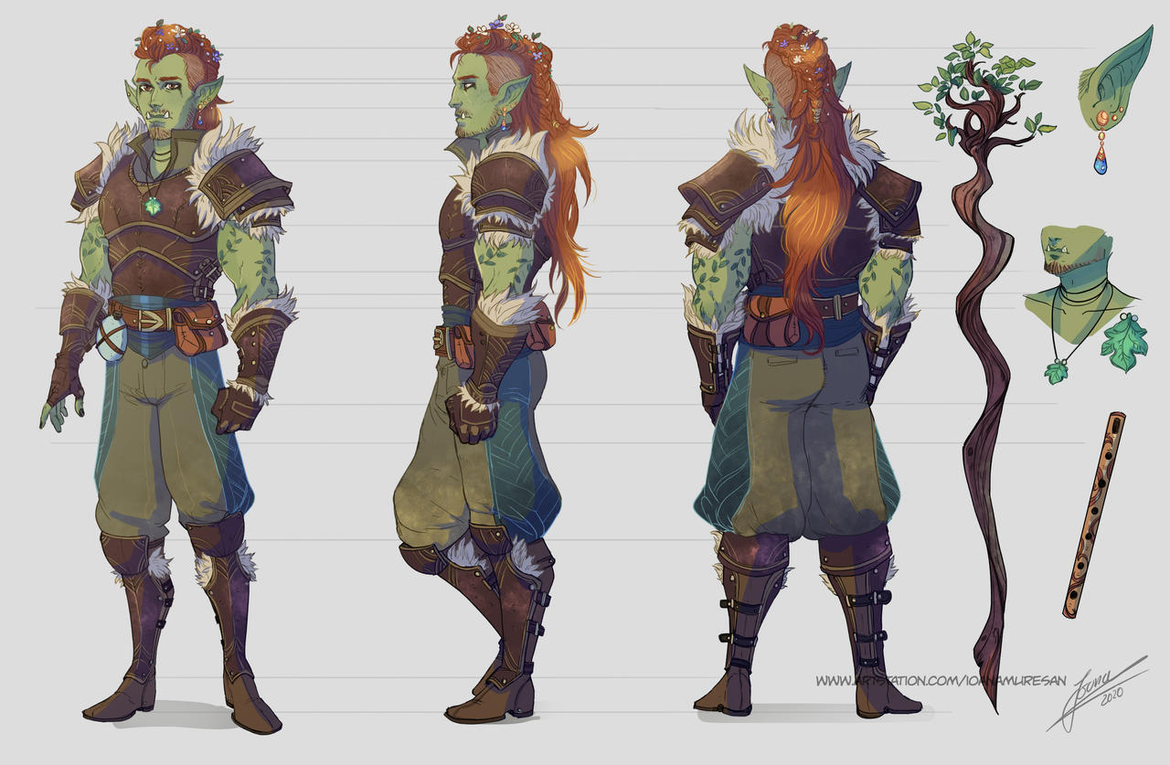 Commissions character sheet half orc. by Ioana-Muresan on DeviantArt Commissions character sheet half orc. by Ioana-Muresan on DeviantArt