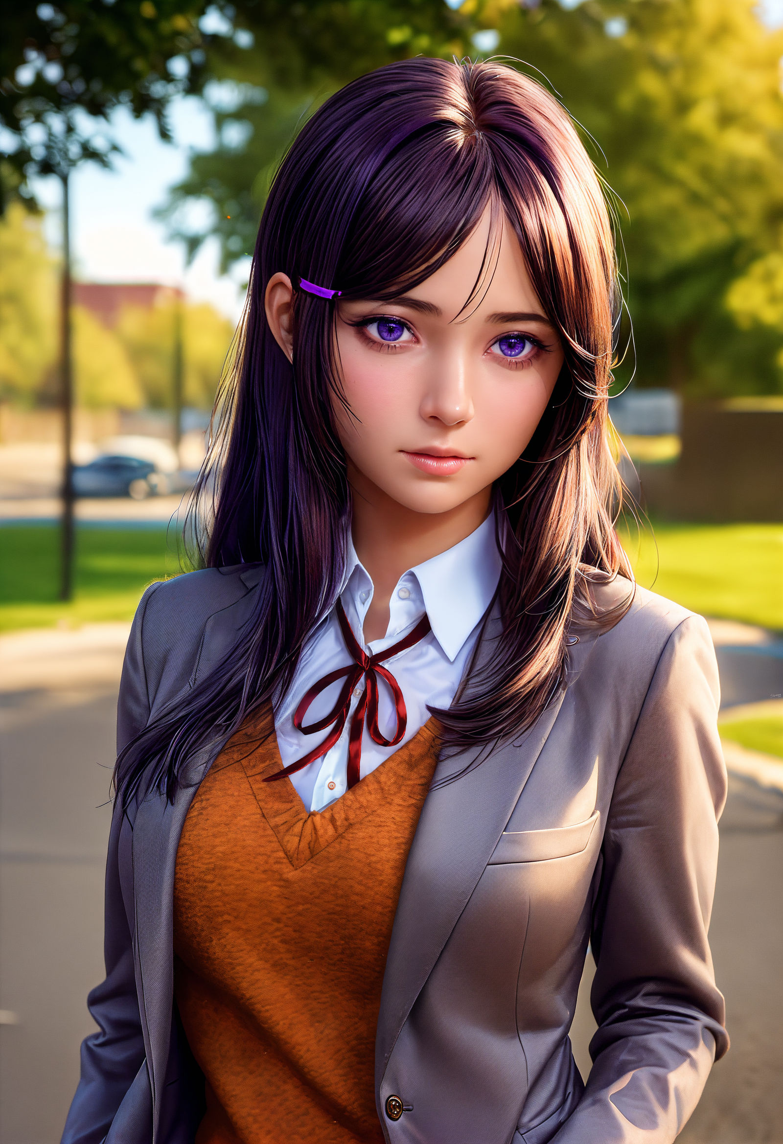 Almost Real Ddlc Yuri By Shirakawashuu On Deviantart