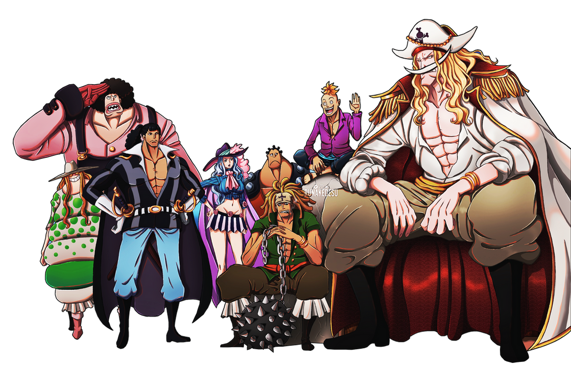 One Piece Whitebeard Crew Render By Saitamere On Deviantart