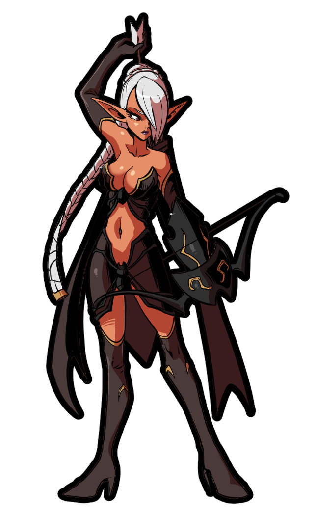 Dark Elf Monster Girl By Kukuruyoart On Deviantart