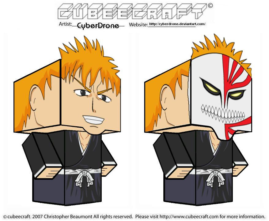 Cubeecraft - Ichigo 'Bleach' by CyberDrone on DeviantArt Cubeecraft - Ichigo 'Bleach' by CyberDrone on DeviantArt