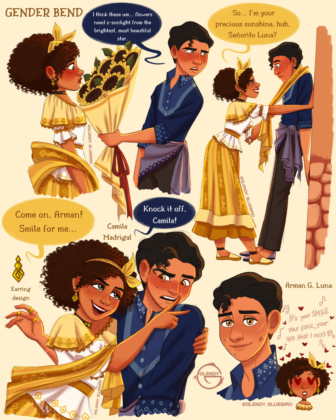 Camilo X Luna Gender Bend By Glendybluebird On Deviantart