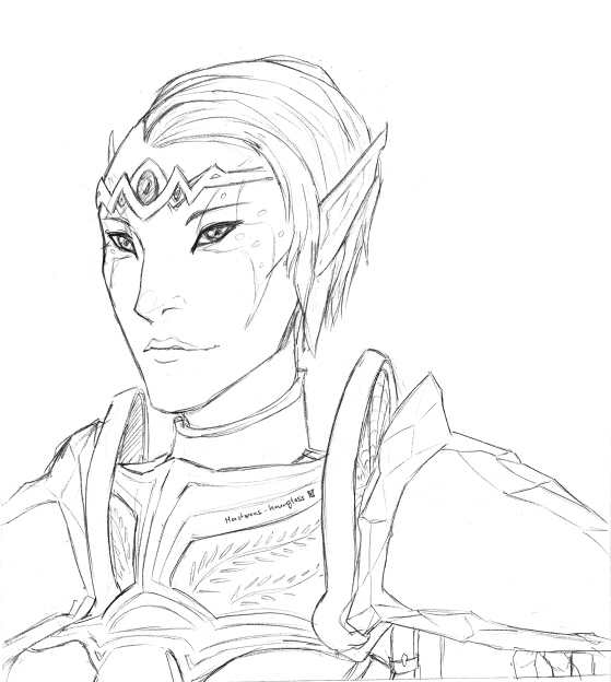 Dovahkiin Pencil Sketch By M Hourglass On Deviantart
