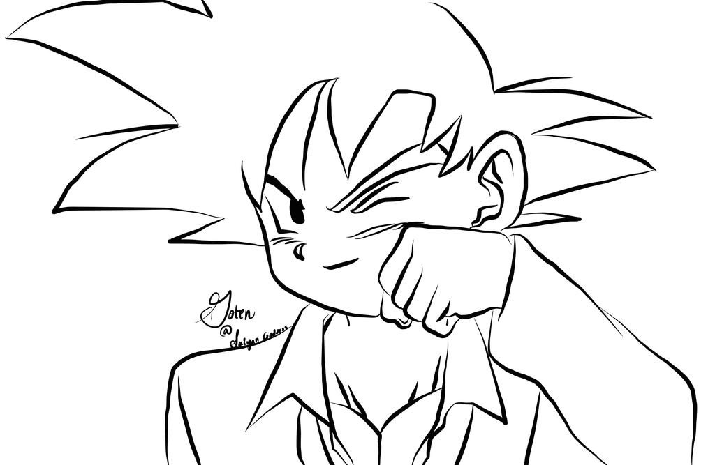 Goten Sketch By Saiyangoddess On Deviantart