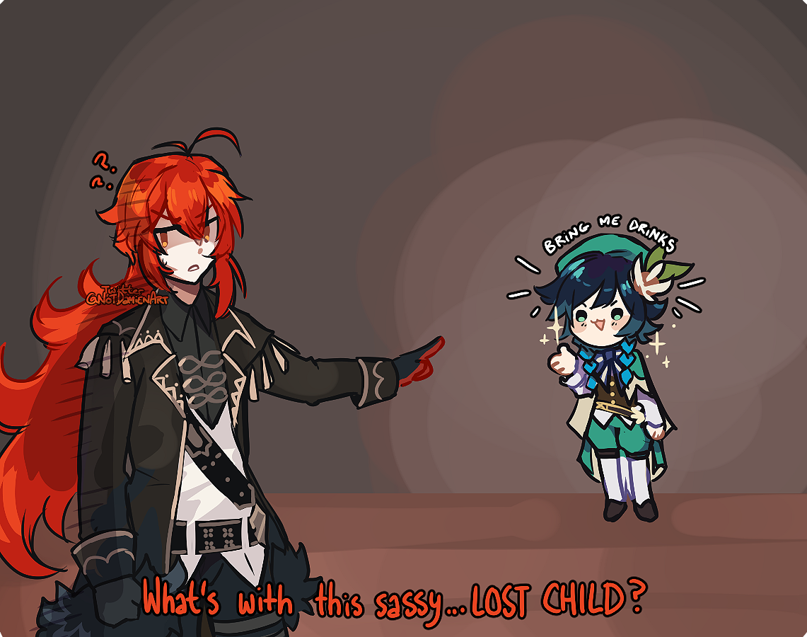 Diluc Meets Venti By Notdamien On Deviantart