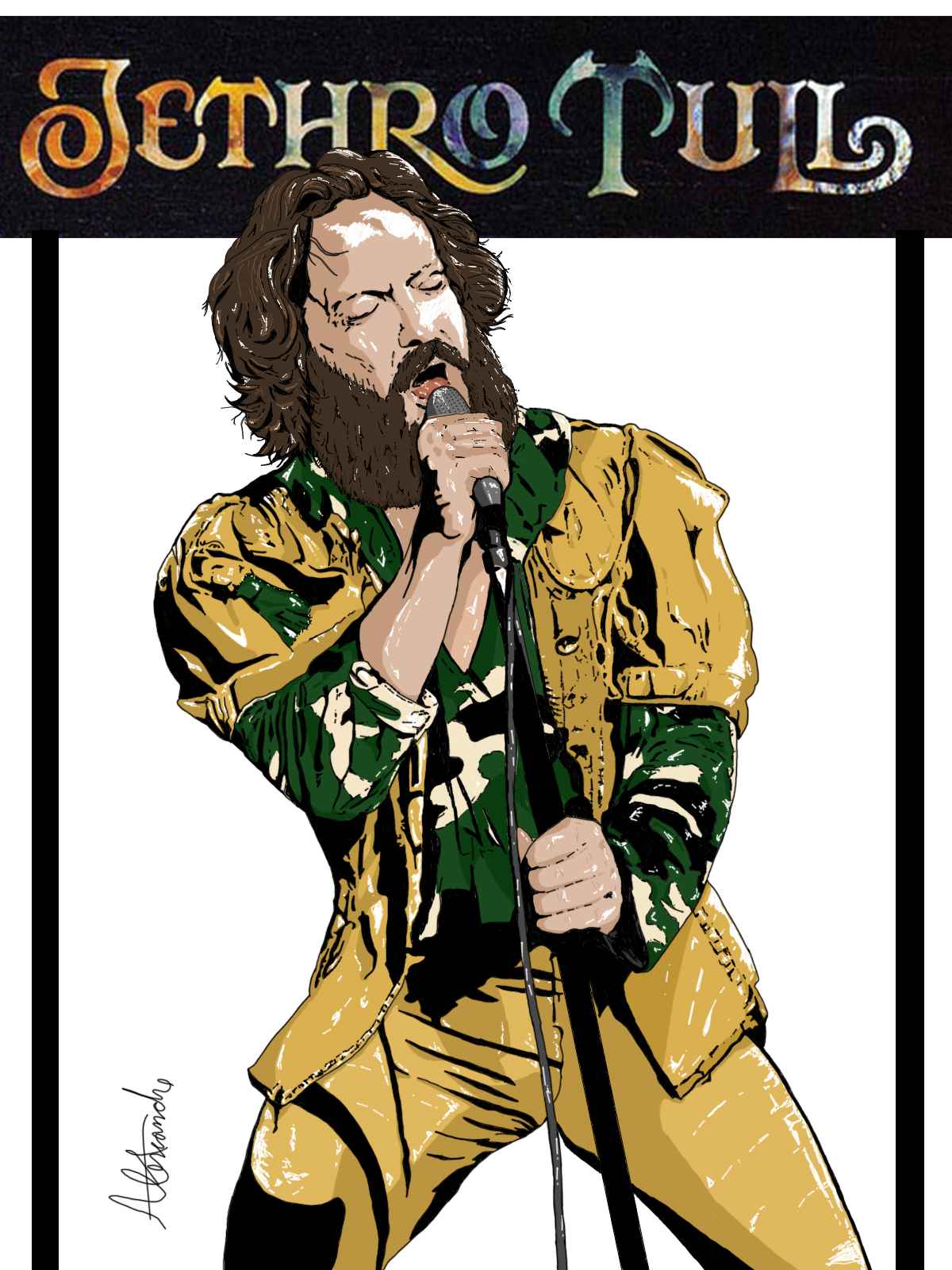 Digital Art Ian Anderson Jethro Tull By Alexxbusatto On Deviantart