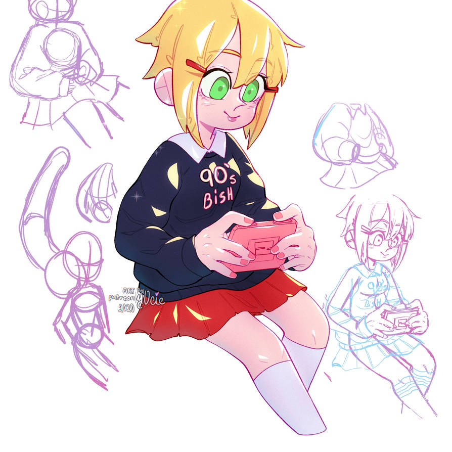 Gamer Girl Kelsey Wip Page By Y0cie On Deviantart