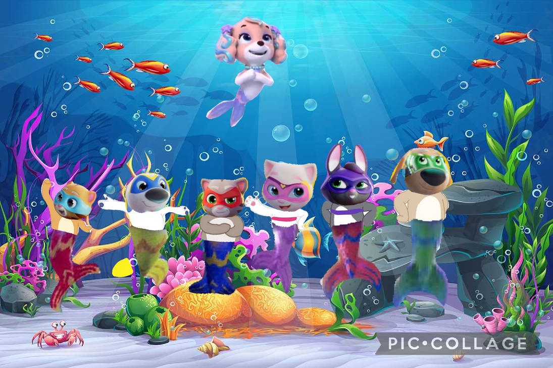 Talking Tom Heroes Suddenly Super As Mermaids By Christhemerfolkguy On