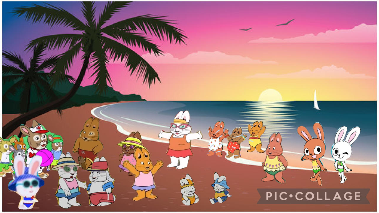 Nick Jr Bunnies At The Beach Sunset By Christhemerfolkguy On Deviantart