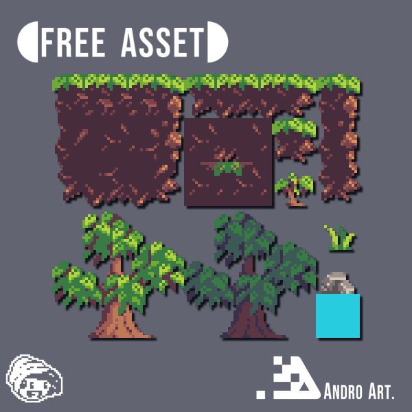 Freeasset Platform Tileset Forest By Andro Art On Deviantart