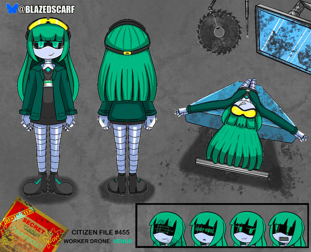 Venus Worker Drone Ref (Murder Drones OC) by BlazedScarf on DeviantArt Venus Worker Drone Ref (Murder Drones OC) by BlazedScarf on DeviantArt