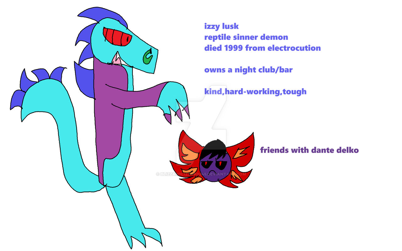 Hazbin Hotel Oc Izzy Lusk By Blizzardlizzard345 On Deviantart